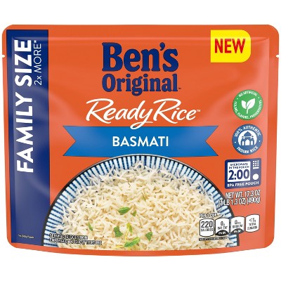 Ben's Original Basmati Ready Rice Family Size - 17.3oz : Target