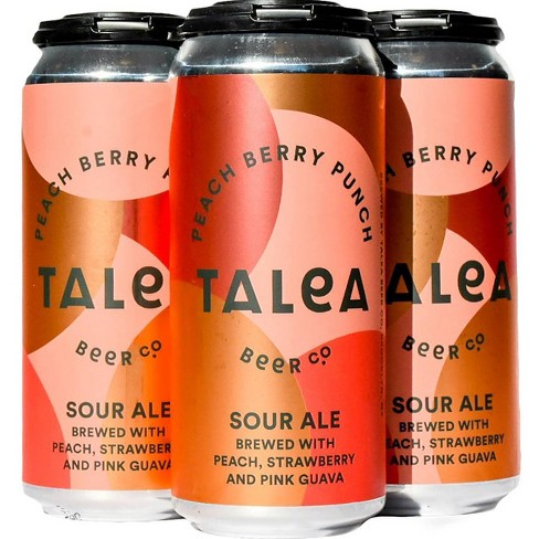 Talea Beer Co. Peach Berry Punch Sour Ale - 4pk/16 Fl Oz Cans : Target