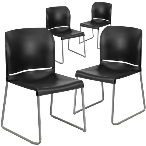 Flash Furniture 4 Pack Hercules Series 880 Lb. Capacity Black Full Back ...