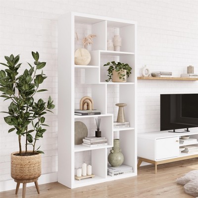 Ren Home Leva Scandinavian Tall Bookcase, White : Target