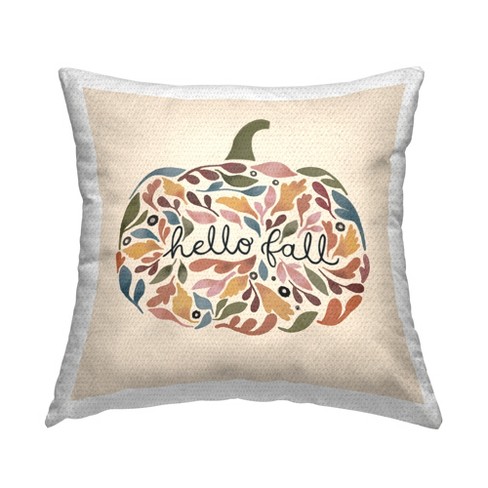 Stupell Industries Hello Fall Pumpkin Leaves, 18 X 18 : Target