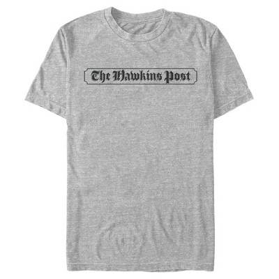 Men's Stranger Things Hawkins Post Logo T-shirt - Athletic Heather ...