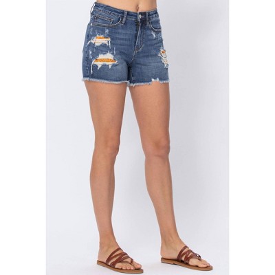 Women's Printed Pocket Lining High Rise Cut Off Short - Judy Blue - Shorts