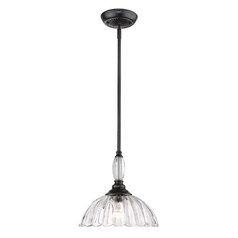 Golden Lighting Audra 1-light Pendant In Matte Black With Clear Glass ...