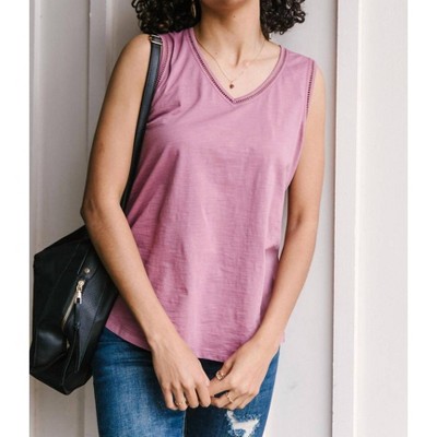 Women's Jenna Basic Tank - Cotton Bleu : Target