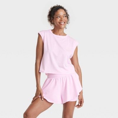 Women's Jersey Relaxed Short Sleeve T-shirt - All In Motion™ Pink Xs ...