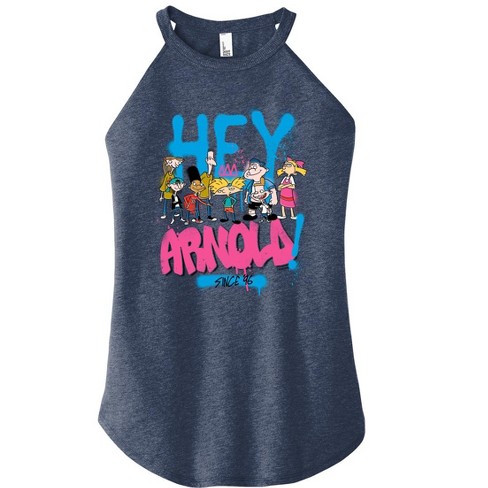 Women's - Hey Arnold! - Arnold Spray Paint 96 Graphic High Neck Tank ...