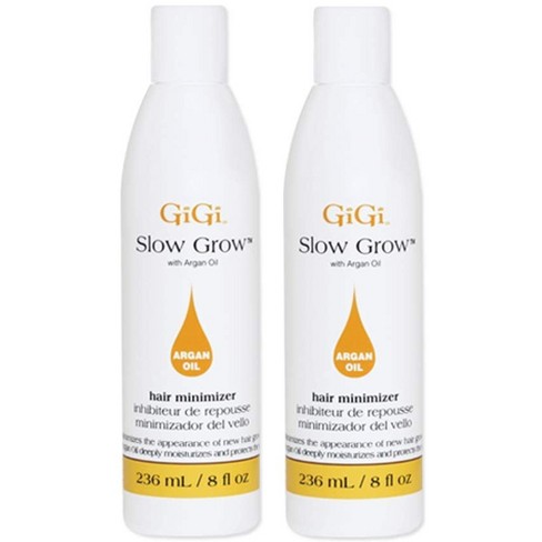 Gigi Slow Grow Hair Inhibitor Lotion With Argan Oil (pack Of 2) Hair ...