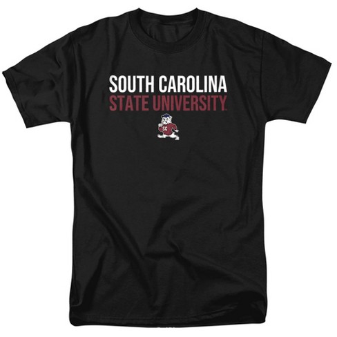 South Carolina State University Official Stacked Adult T-shirt, Black ...