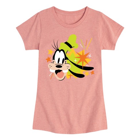 Girls' - Disney - Goofy Head Fitted Short Sleeve Graphic T-shirt : Target