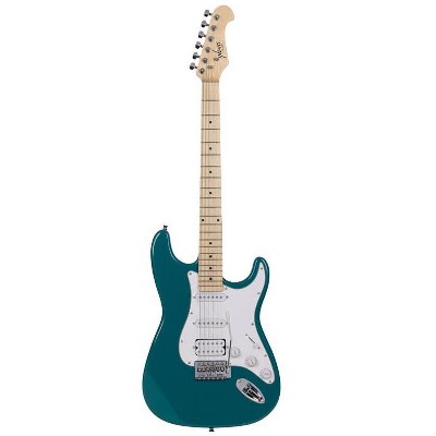 Monoprice Cali Classic Hss Electric Guitar With Gig Bag - Metallic Teal ...