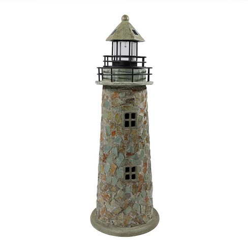 Sunnydaze Outdoor Backyard Garden Nautical Lighthouse Solar Led ...