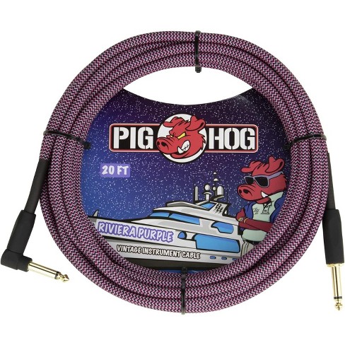 Pig Hog "riviera Purple" Instrument Cable, 20-feet Right Angle ...