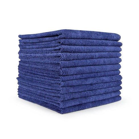 Smart Choice Microfiber Cloths 16x16 49gm Navy (12/pack) : Target