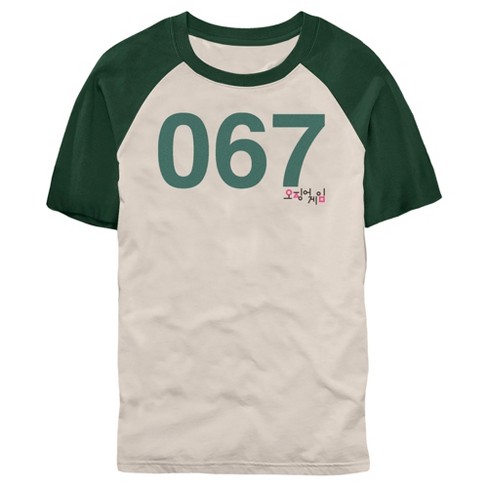 Men's Squid Game Player 067 Logo Baseball Tee : Target