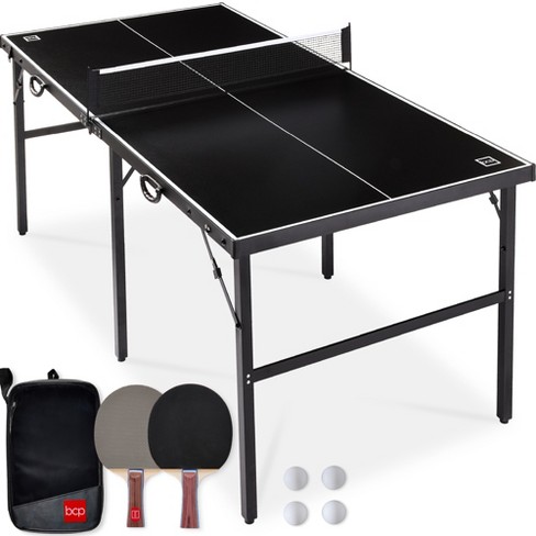 Best Choice Products 6x3ft Portable Ping Pong Table Game Set, Folding ...