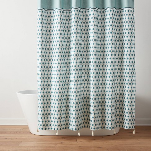 Boho Aqua Ikat Shower Curtain - Threshold™ : Target