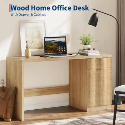 60 inch executive desk with storage, modern home office desk with ...