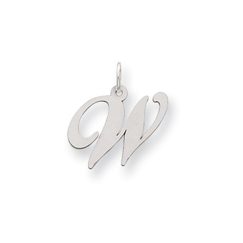 Black Bow Jewelry 14k White Gold, Ella Collection Medium Fancy Script ...
