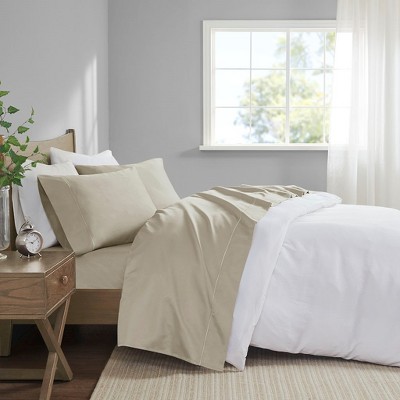 Aston & Arden Linacel Sheet Set King Tan - 4 Piece Set : Target