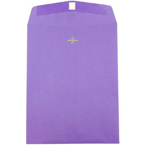 Jam Paper 9 X 12 Colored Envelopes With Clasp Closure - Violet Purple ...