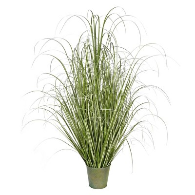 Vickerman 48" Artificial Potted Native Green Grass. In A 8"lx8"wx6"h ...