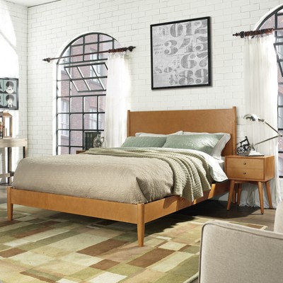 Save $320 • Crosley Landon Queen Bedset Acorn: Modern Mid-Century Frame ...