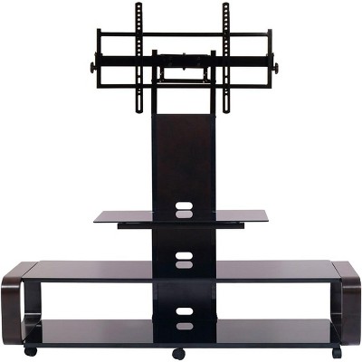 Transdeco Flat Panel Tv Mounting System W/ 3 Av Shelves For Up To ...