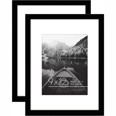Thin Gallery Matted Photo Frame Black - Threshold™ : Target
