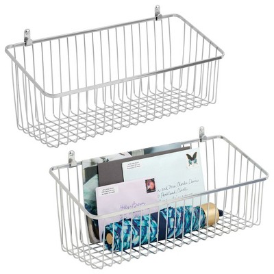 Hastings Home Hanging Double Wire Basket Organizer For Entryway, Office ...