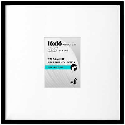 Americanflat 16x16 Picture Frame With Polished Plexiglass - Use As 5x7 ...