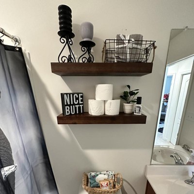 24" Floating Wood Shelf - Threshold™ : Target