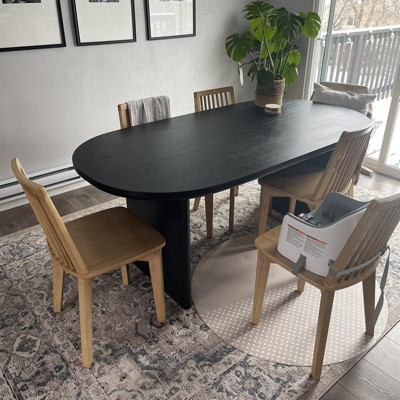 Catlett Oval Modern Wood Dining Table Black - Threshold™ : Target