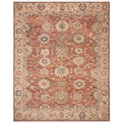 Samarkand Srk180 Hand Knotted Area Rug - Red/green - 8'x10' - Safavieh ...