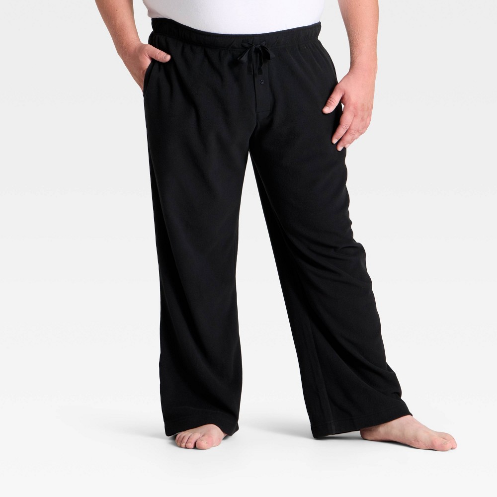 Men's Big & Tall Microfleece Pajama Pants - Goodfellow & Co™ Black 3XLT ...