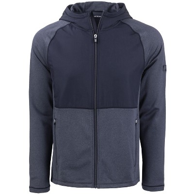 Cutter & Buck Peshastin Fleece Recycled Mens Hybrid Jacket - Navy Blue ...