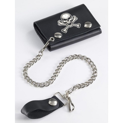 Biker Chained Black Costume Skull Wallet : Target
