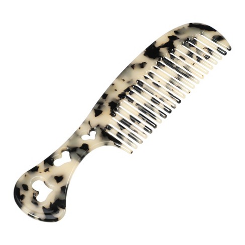 Unique Bargains Women's Heart Style Handheld Wide Tooth Comb For Curly ...