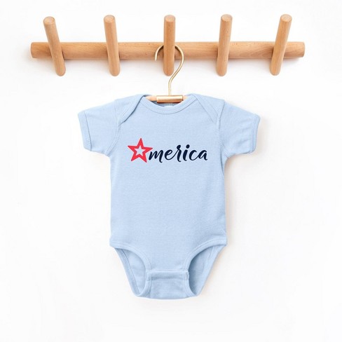 The Juniper Shop Merica Star Baby Bodysuit - 18 Month - Light Blue : Target
