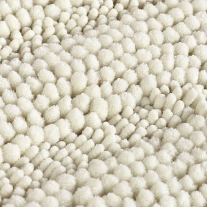 H.Versailtex 1 Piece Extra Thick Chenille Striped Pattern Shaggy Bath ...