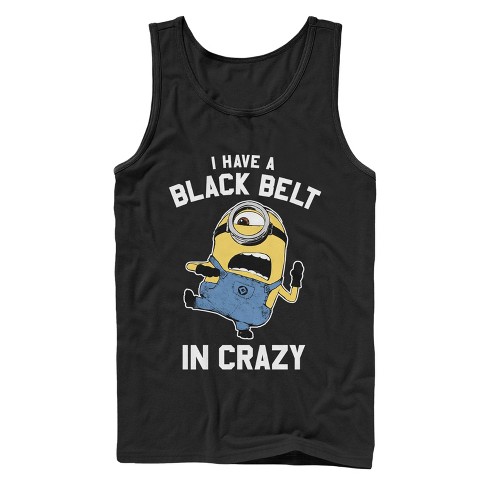 Men's Despicable Me Minion Belt In Crazy Tank Top - Black - X Large ...
