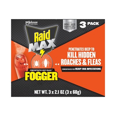 Raid Max Concentrated Deep Reach Fogger - 2.1oz/3cans : Target