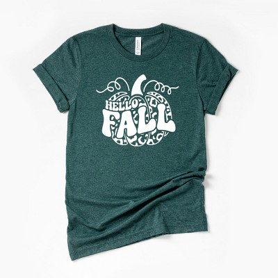 Simply Sage Market Women's Hello Fall Leopard Pumpkin Short Sleeve ...