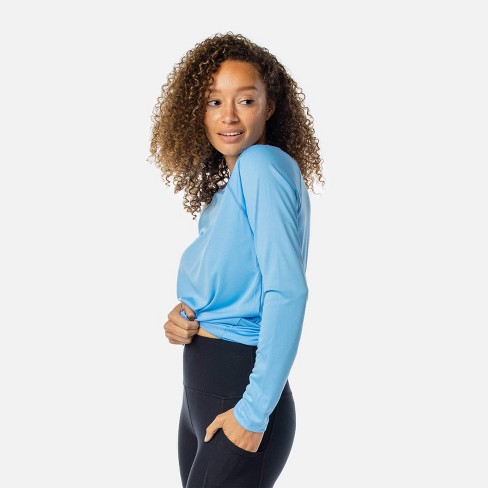 Vapor Apparel Women's Upf 50+ Uv Sun Protection Solar Long Sleeve Shirt, Columbia Blue, Large ...