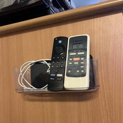 Command Large Sized Caddy With Strips: Clear Plastic Wall Organizer ...