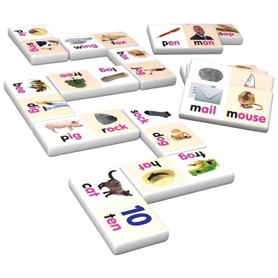 Junior Learning Rhyming & First Words Dominoes Game Set - 56 Dominoes ...