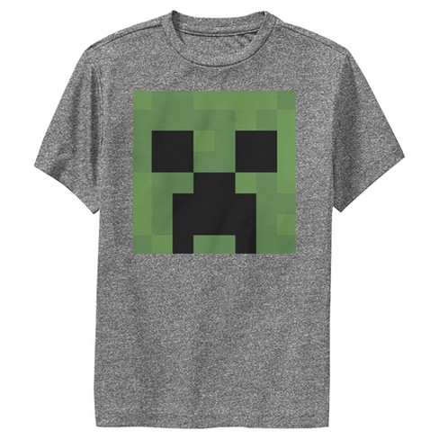 Boy's Minecraft Creeper Face Performance Tee : Target