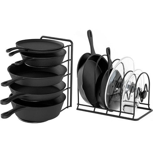 Spaceaid 2 Pack Heavy Duty Pan Organizer Rack For Pot Lid Holder : Target