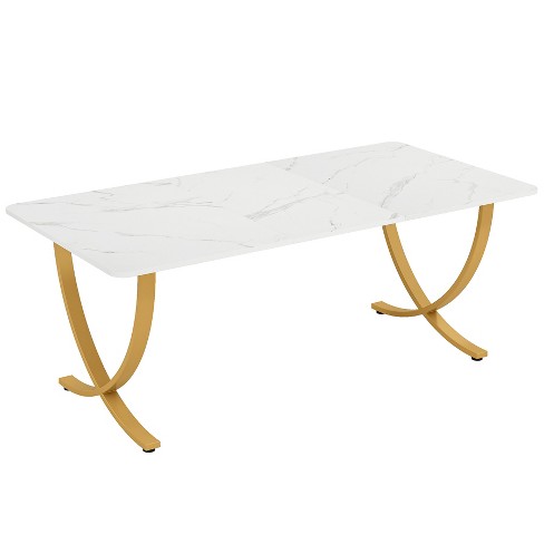 Tribesigns 62.99" Rectangular Dining Table White : Target