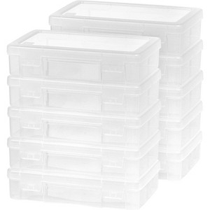 IRIS Plastic Stackable Craft Supply Organizer Storage Containers with ...